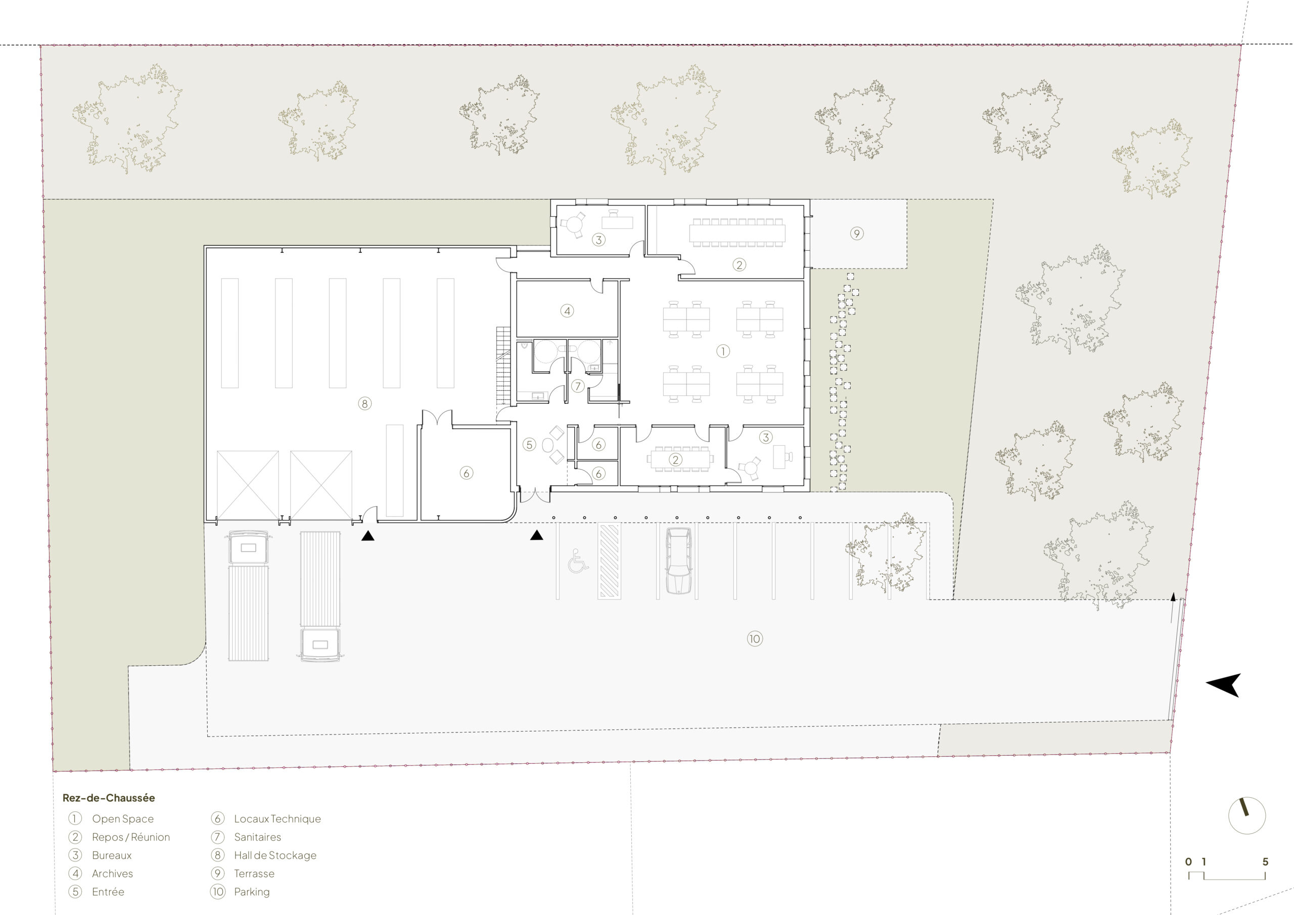 AMF - Construction Bureaux & Stockage - Lullin Architectes